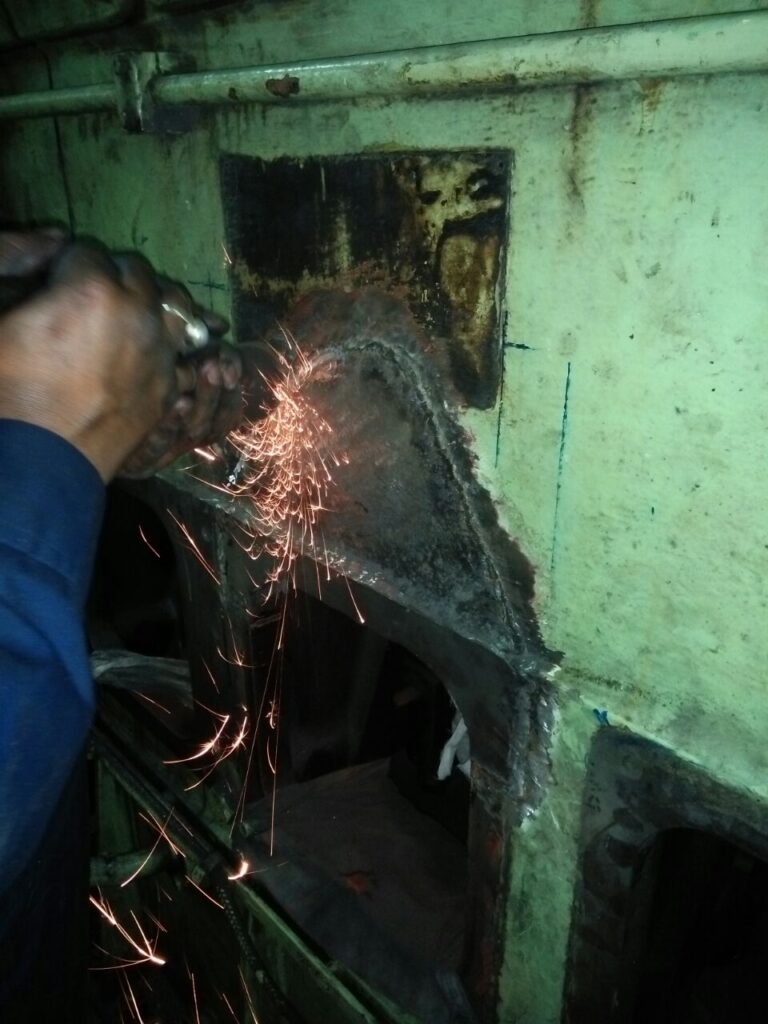 Cast Iron Crack Repair by Metal Stitching and Metal Locking